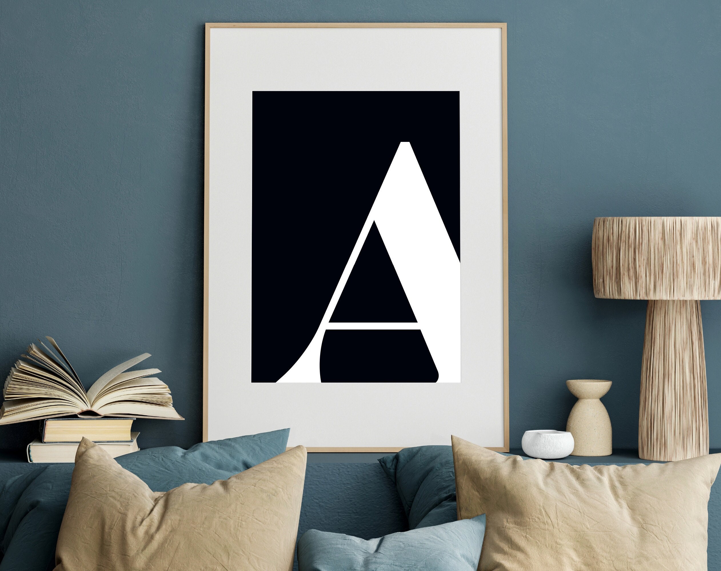 A Initial Artwork, Black A Print, Letter A, Single Letter Print, Name ...