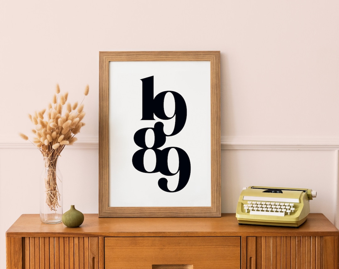 1989 Poster 1989 Birth Year Birthday Gifts Home Decor Wall Art Vintage ...