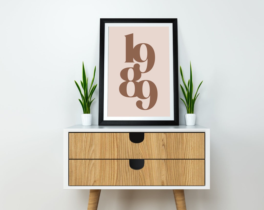 1989 Poster 1989 Birth Year Birthday Gifts Home Decor Wall Art Vintage ...