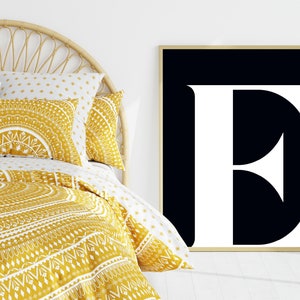 E Print E Initial Artwork Back Letter E E Poster Single Letter Print ...
