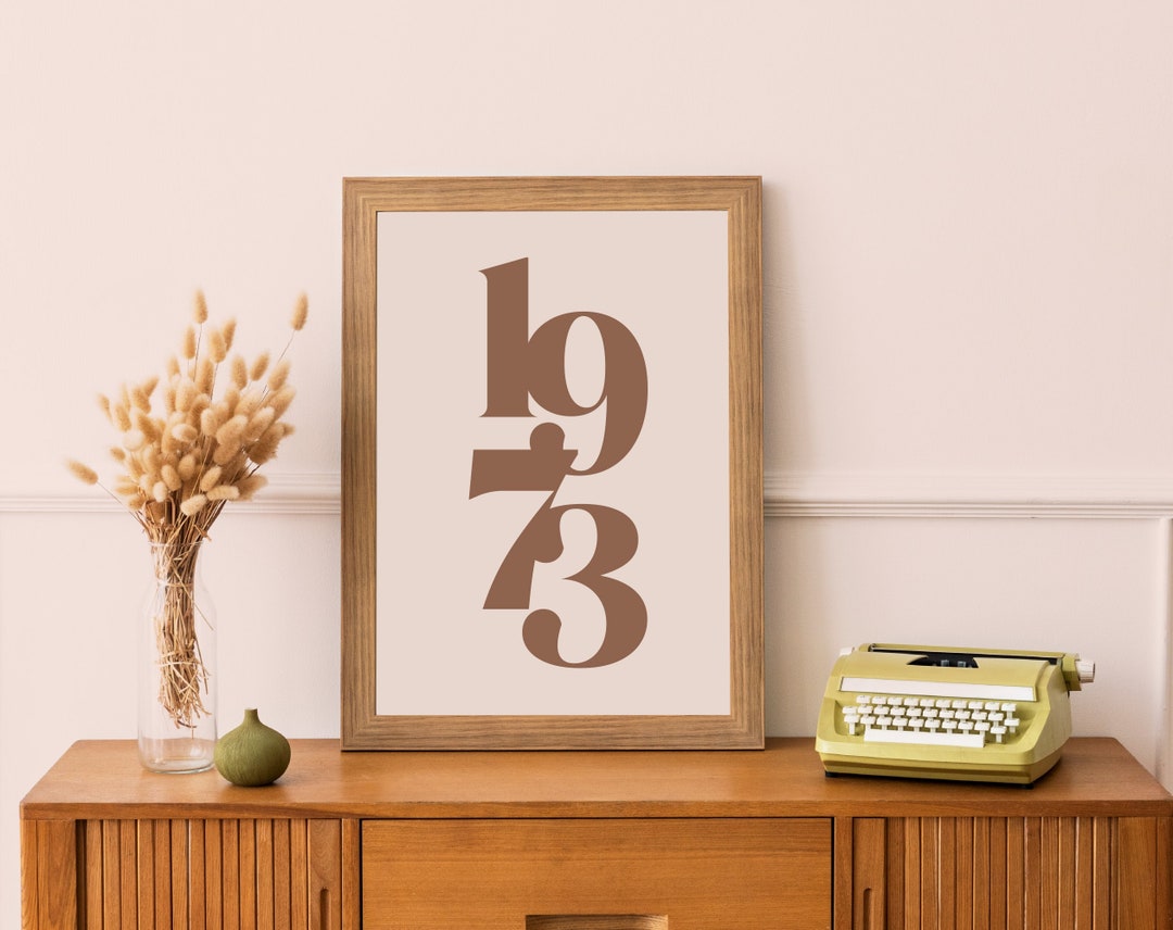 1973 Poster 1973 Birth Year Birthday Gifts Home Decor Wall Art Vintage ...