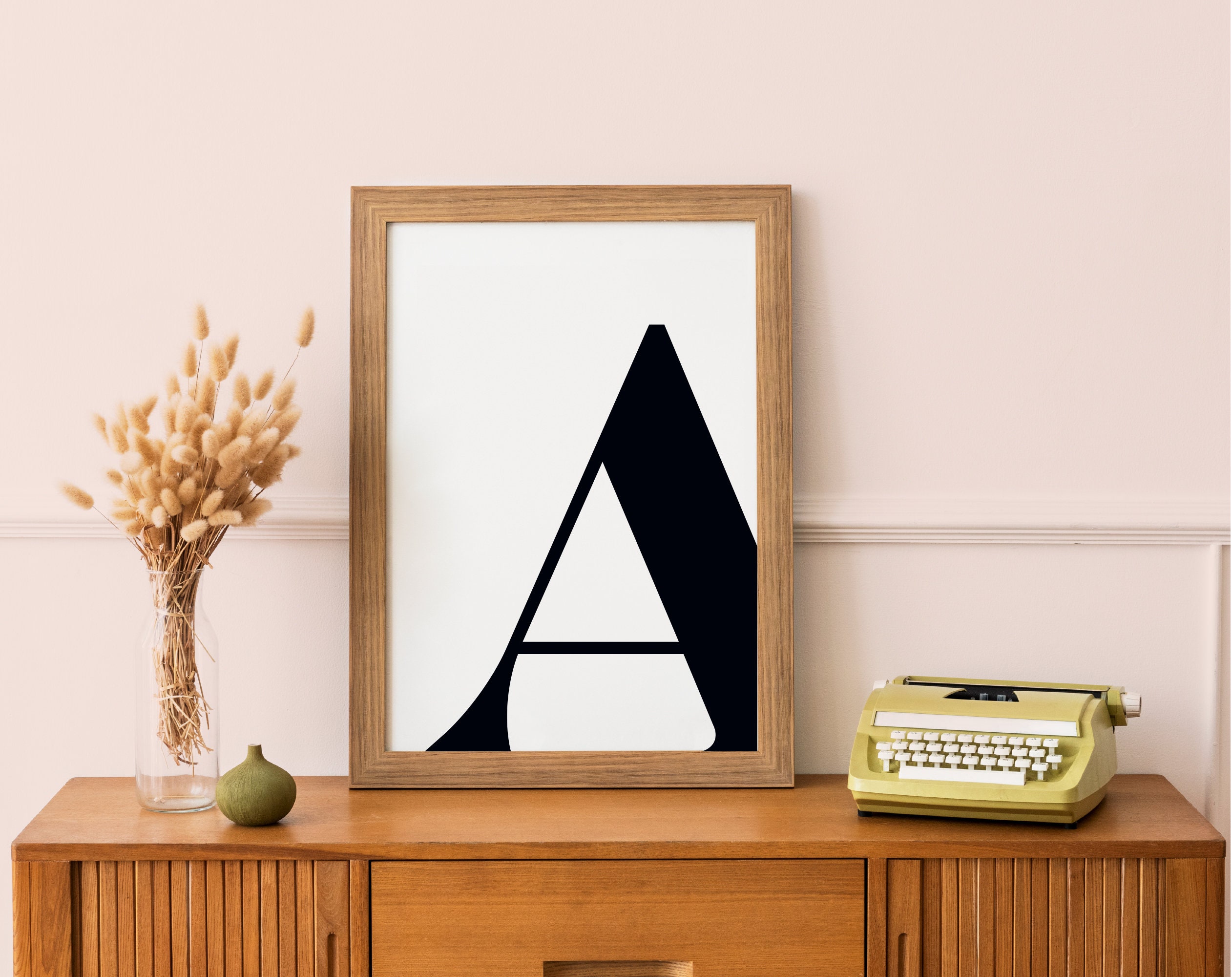 A Initial Artwork A Print Letter A Single Letter Print Name Initial ...