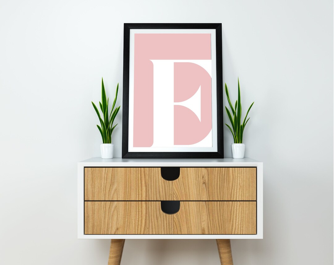 E Initial Artwork E Print Letter E Single Letter Print Name Initial ...