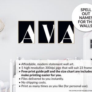 E Print E Initial Artwork Back Letter E E Poster Single Letter Print Name Initial Living Room ...