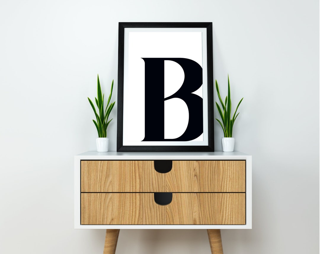 B Initial Artwork B Print Letter B Name Initial Letter Posters ...
