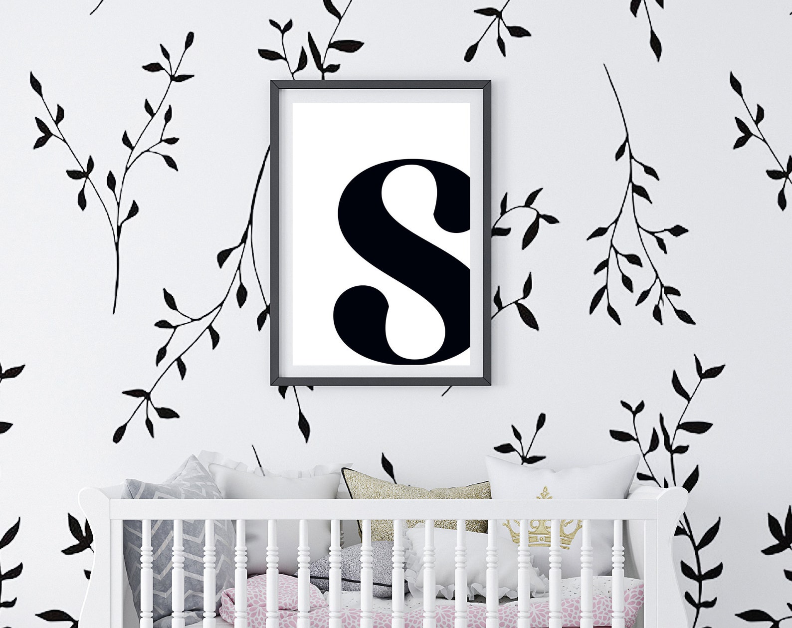 S Initial Artwork S Print Letter S Letter Artwork Single Letter Print ...