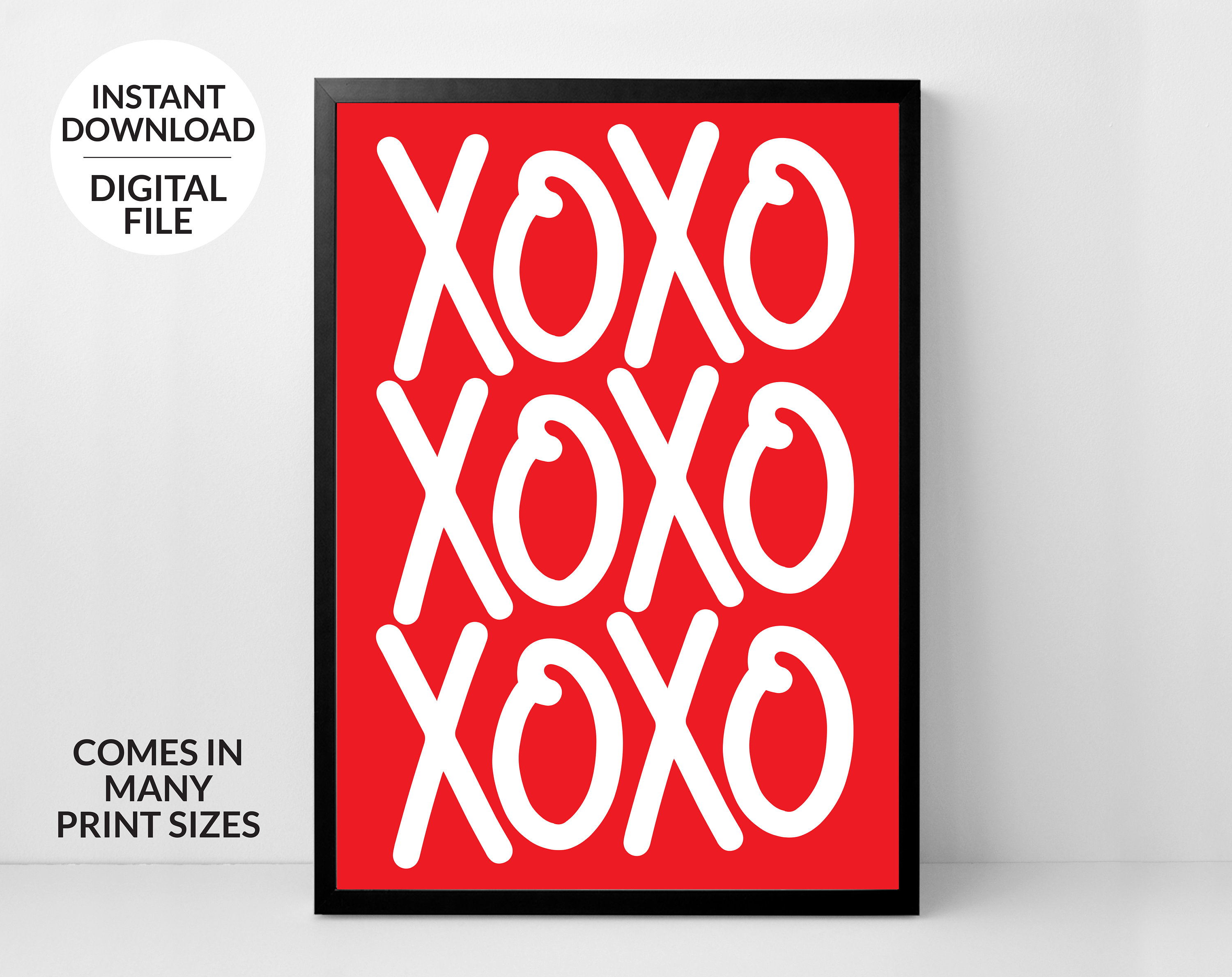 X and O, XO, Kisses and Hugs, Love Poster, Valentine's Day Print ...