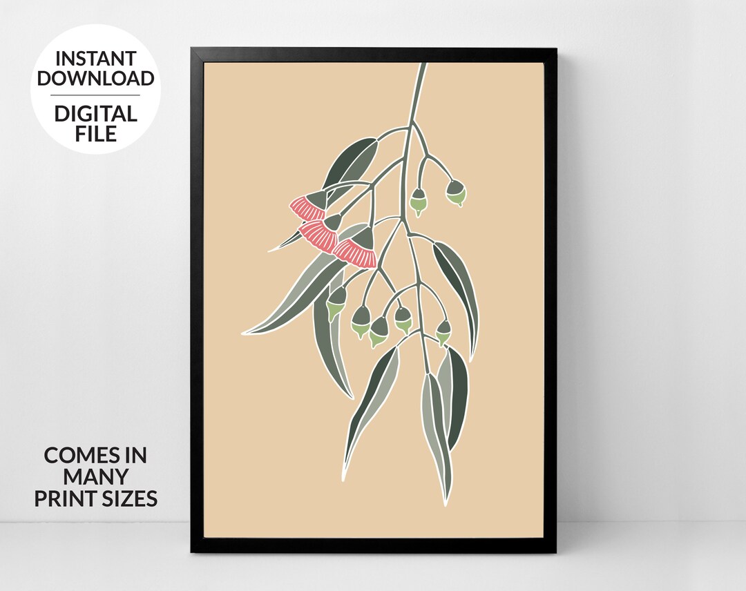 Australian Native Gum Leaves Gum Leaves Print Botanical Wall - Etsy