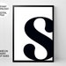 S Initial Artwork S Print Letter S Letter Artwork Single Letter Print ...