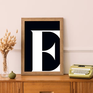 E Print E Initial Artwork Back Letter E E Poster Single Letter Print Name Initial Living Room ...