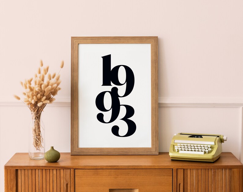 1993 Poster 1993 Birth Year Birthday Gifts Home Decor Wall Art Vintage ...