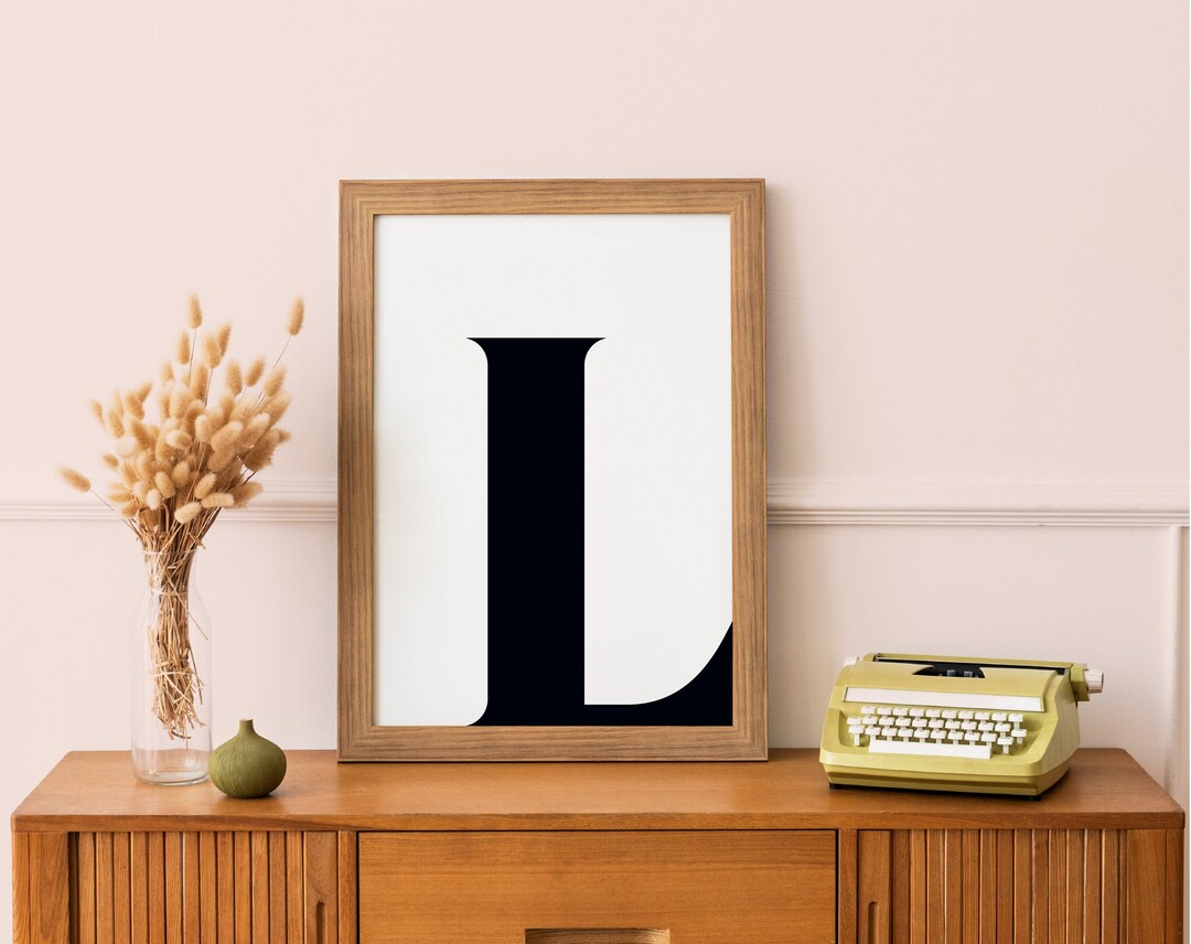 L Initial Artwork L Print Letter L Letter Artwork Single Letter Print ...