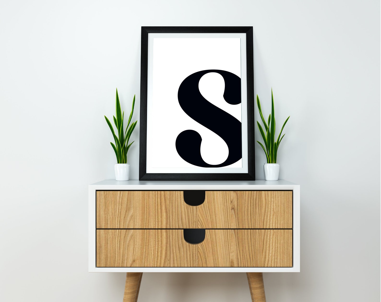 S Initial Artwork S Print Letter S Letter Artwork Single Letter Print ...