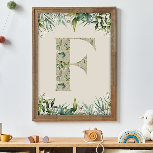 F Letter Print - Etsy