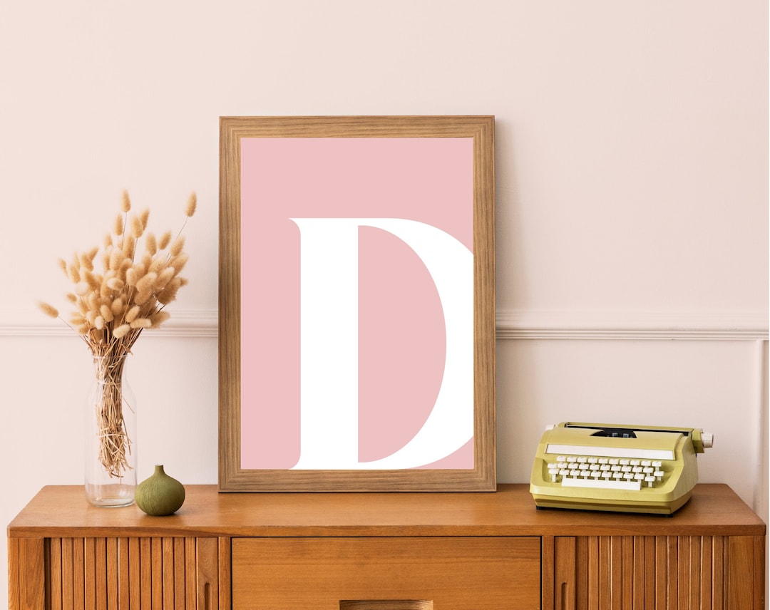 D Initial Artwork D Print Letter D Single Letter Print Name Initial ...