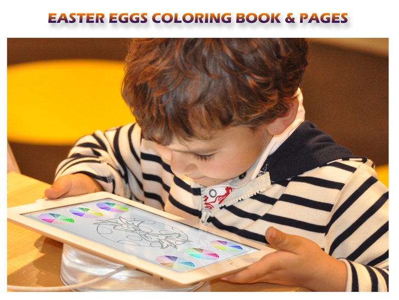 9 Different Easter Eggs and 6 Color Wheels, Easter Coloring Book and ...