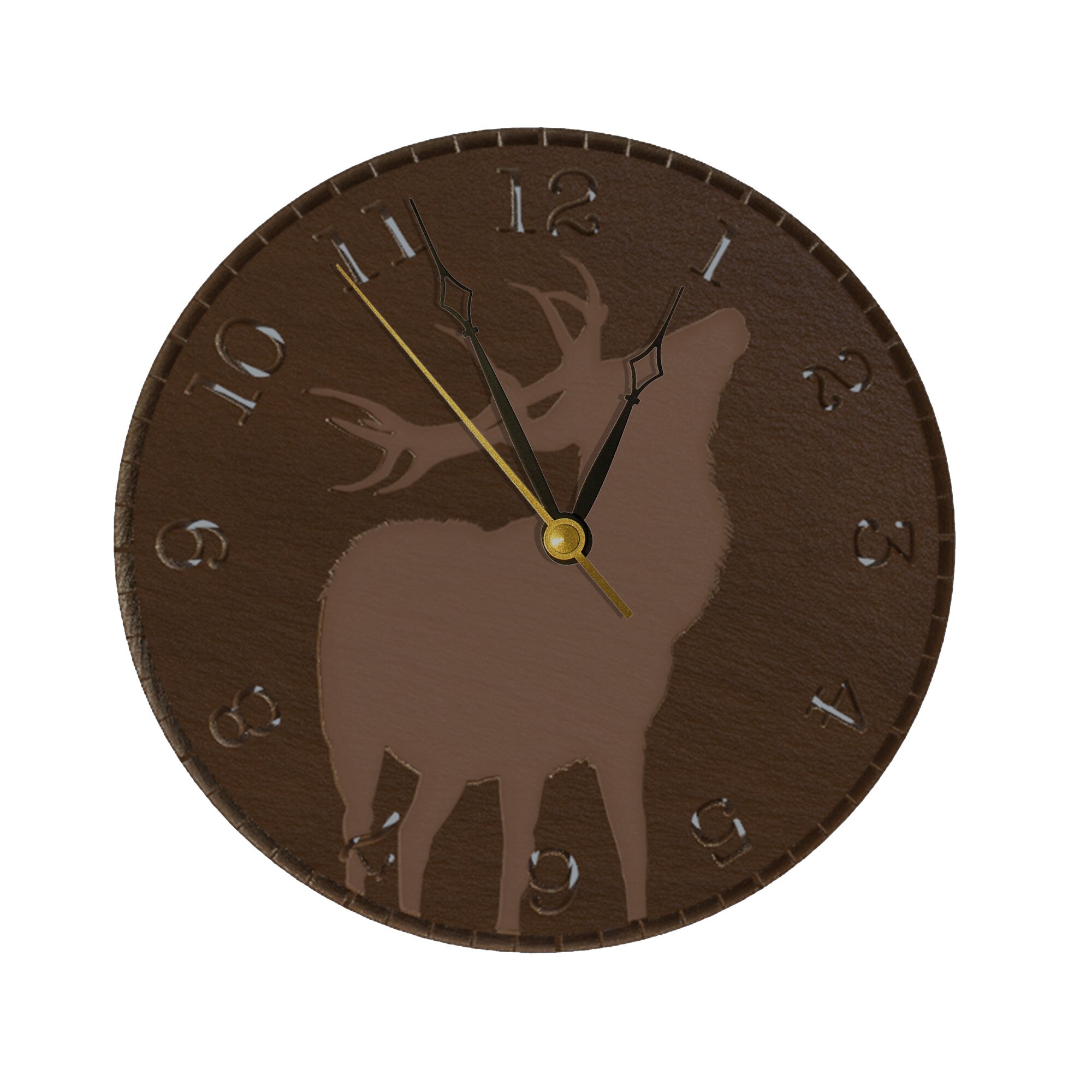 Deer Clock Laser Cut Files SVG CDR Png Dxf Dwg - Etsy