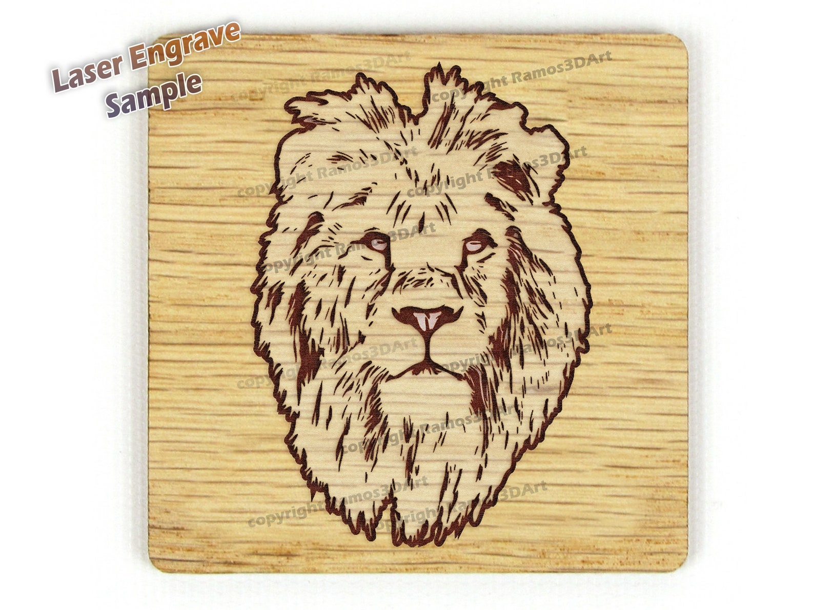 Lion Head Ver.3 Svg, 2 Layers Lion Design for Laser Engrave ...