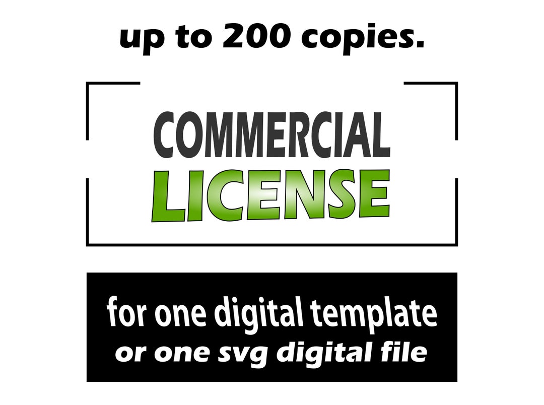 The Commercial License for Single Template, 200 Copies Sold or Less ...