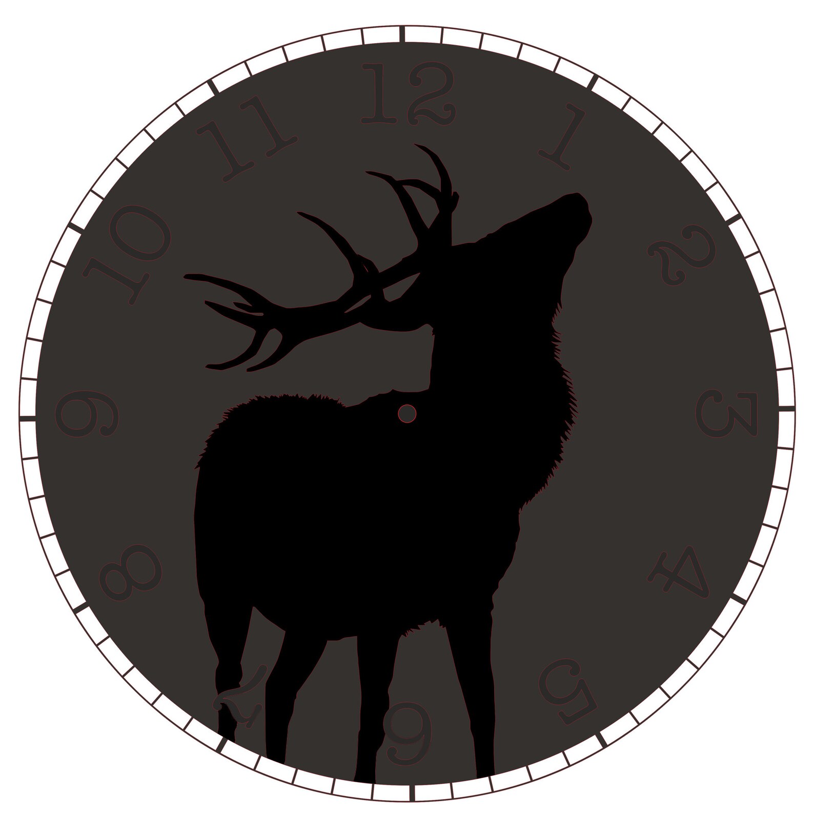 Deer Clock Laser Cut Files SVG CDR Png Dxf Dwg - Etsy