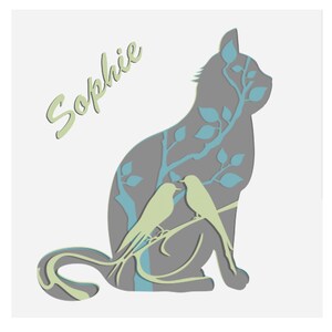 Cat Shadow Box SVG, 3d Papercut Compatible for Silhouette - SVG - Png ...