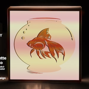 Multilayer Goldfish Shadow Light Box, Files SWG .studio Files for ...