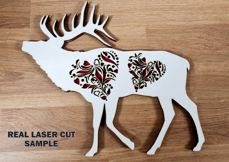 Deer Laser Cut Files Paper Cut Files SVG CDR Png - Etsy