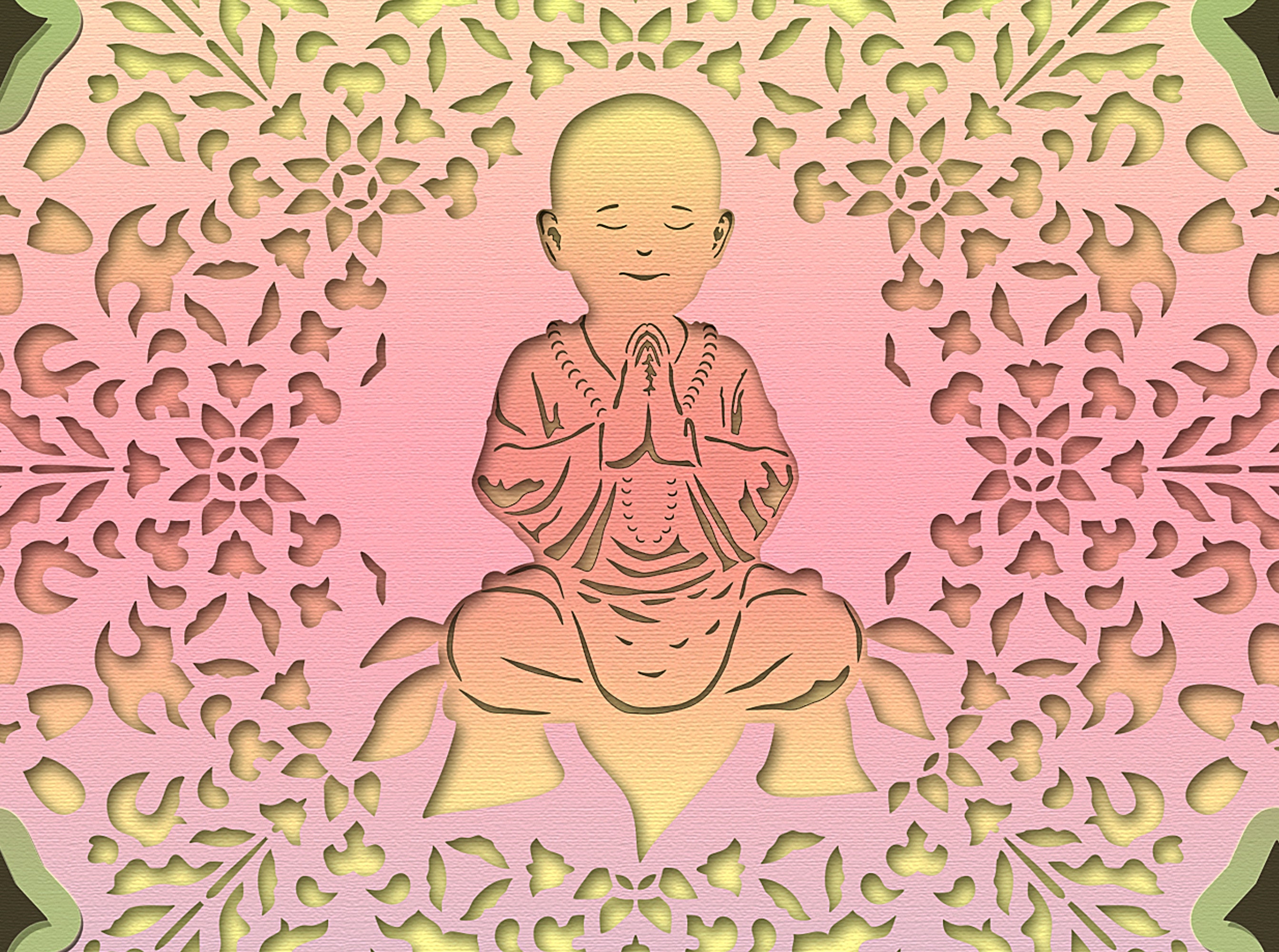 Little Buddha Shadow Box Template Cricut and Silhouette Files SVG Png ...