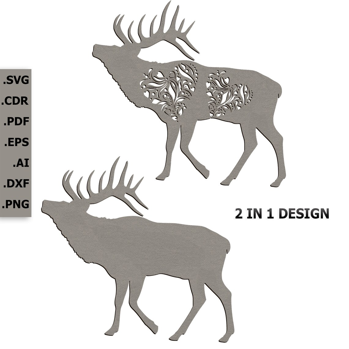 Deer Laser Cut Files Paper Cut Files SVG CDR Png - Etsy