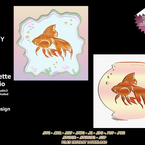 Multilayer Goldfish Shadow Light Box, Files SWG .studio Files for ...