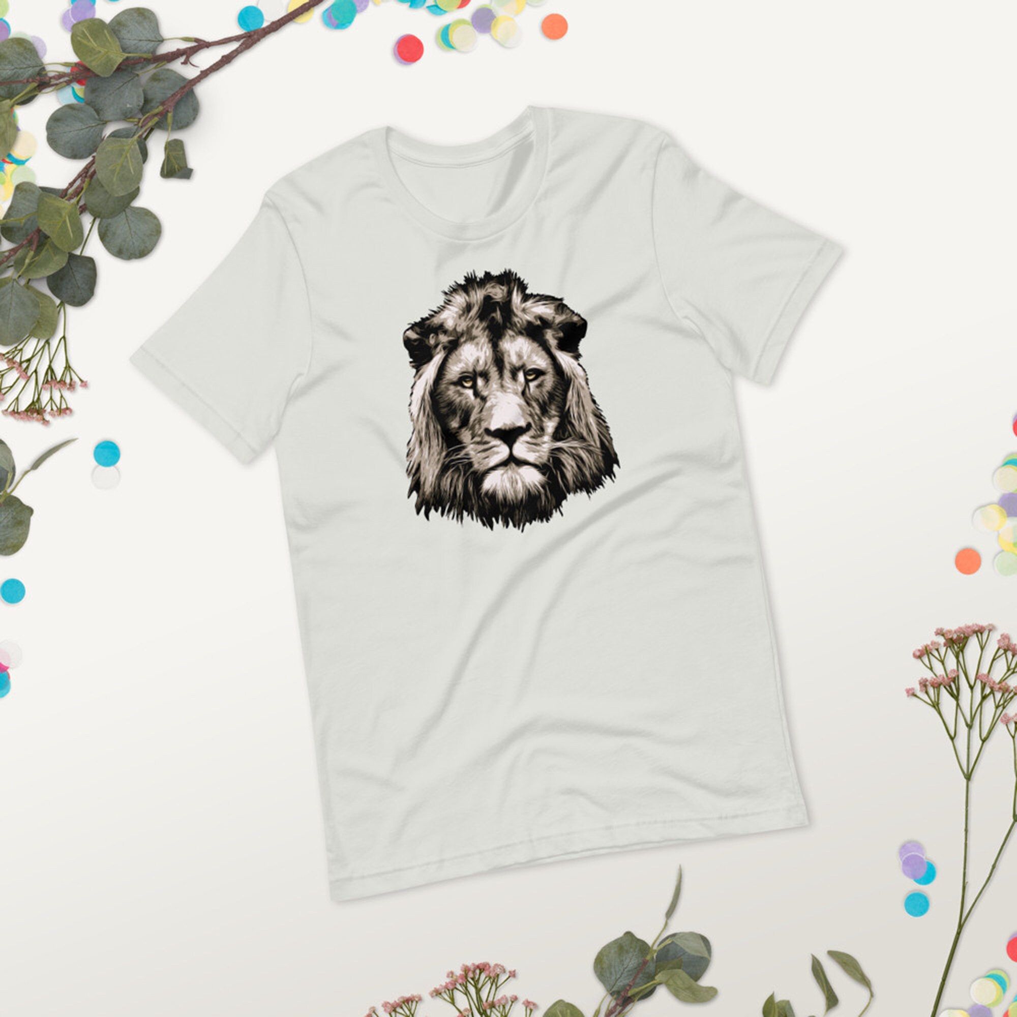 Lion Head Svg, Lion DTF Transfer Design, Lion T-shirt Print, for ...