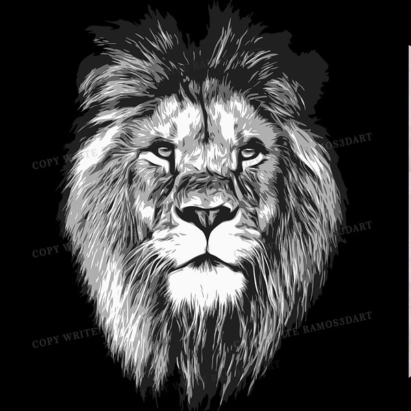 Lion Dtf - Etsy