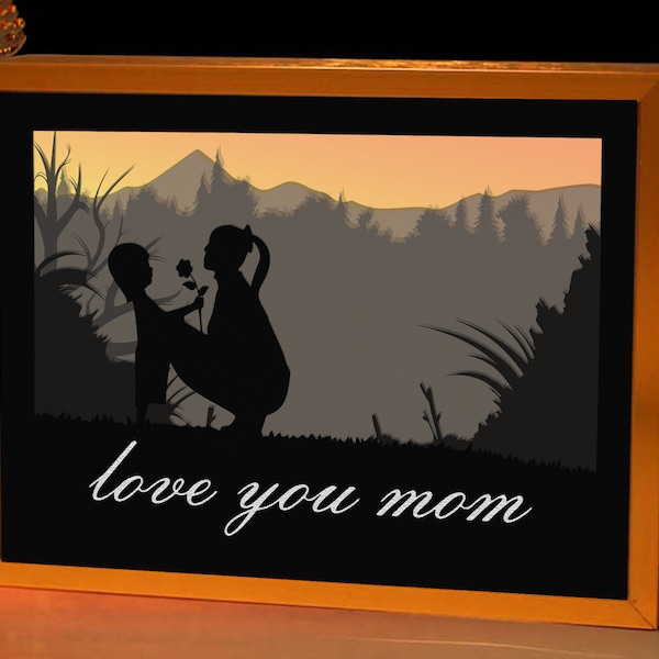 Mom Shadow Boxes Svg - Etsy