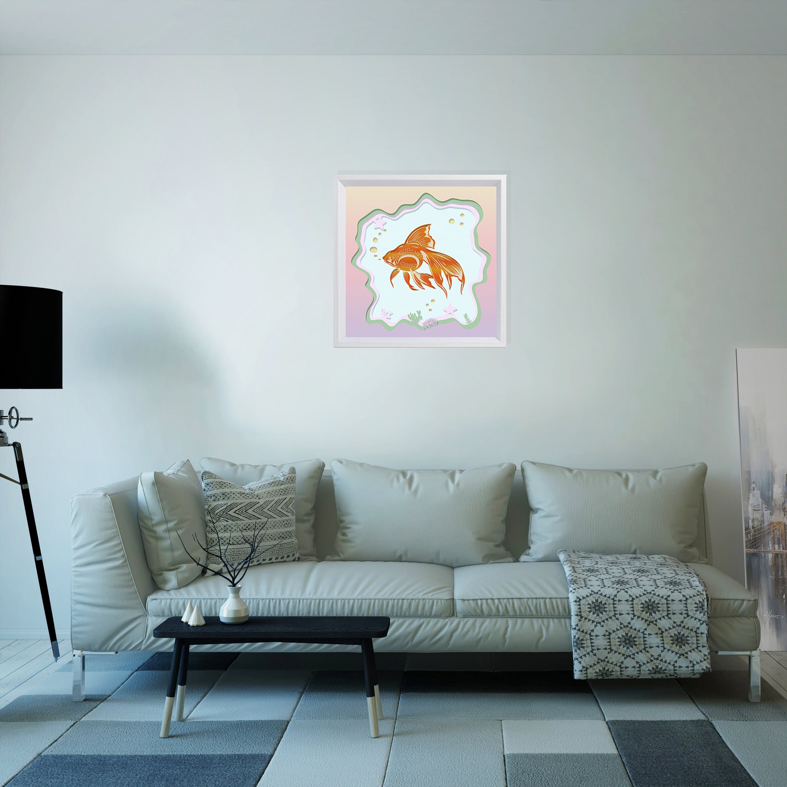 Multilayer Goldfish Shadow Light Box, Files SWG .studio Files for ...