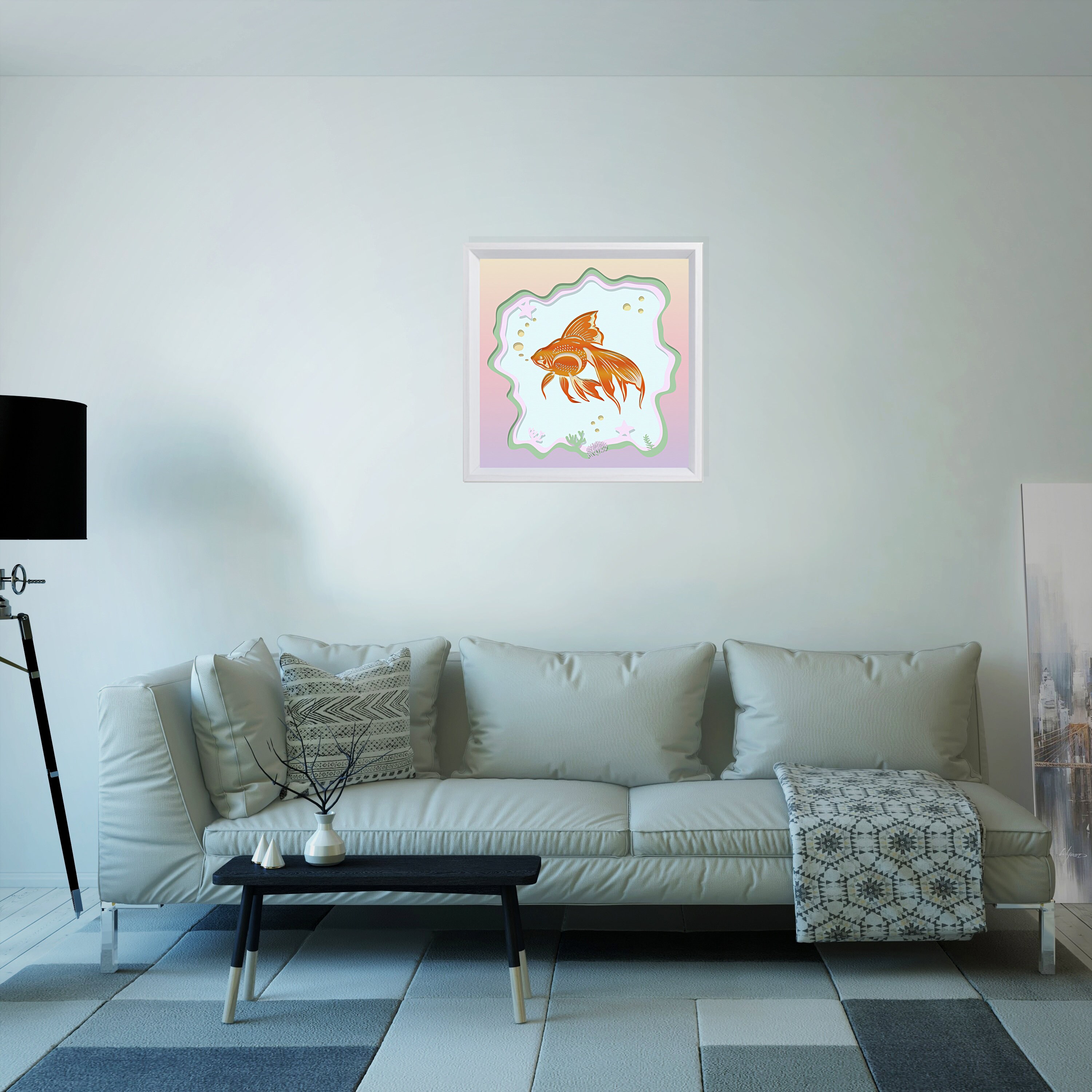 Multilayer Goldfish Shadow Light Box, Files SWG .studio Files for ...