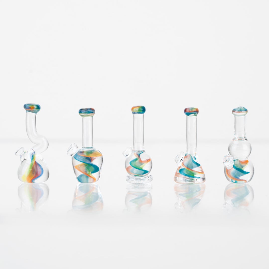 5-piece Rainbow Swirl Minifigure Glass Replica Beaker Set - Etsy