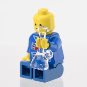 2-pack Minifigure Glass Beaker Bong UV PINK - Etsy