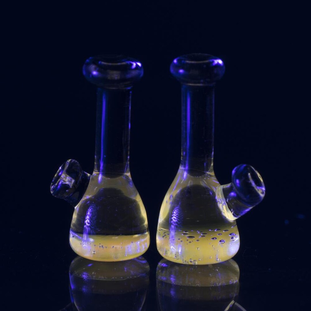2-pack Minifigure Glass Beaker Bong UV Orange - Etsy
