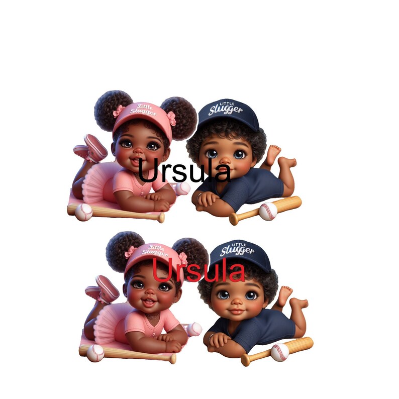 Little Slugger African American Babies, Baby Shower Babies, Toppers ...