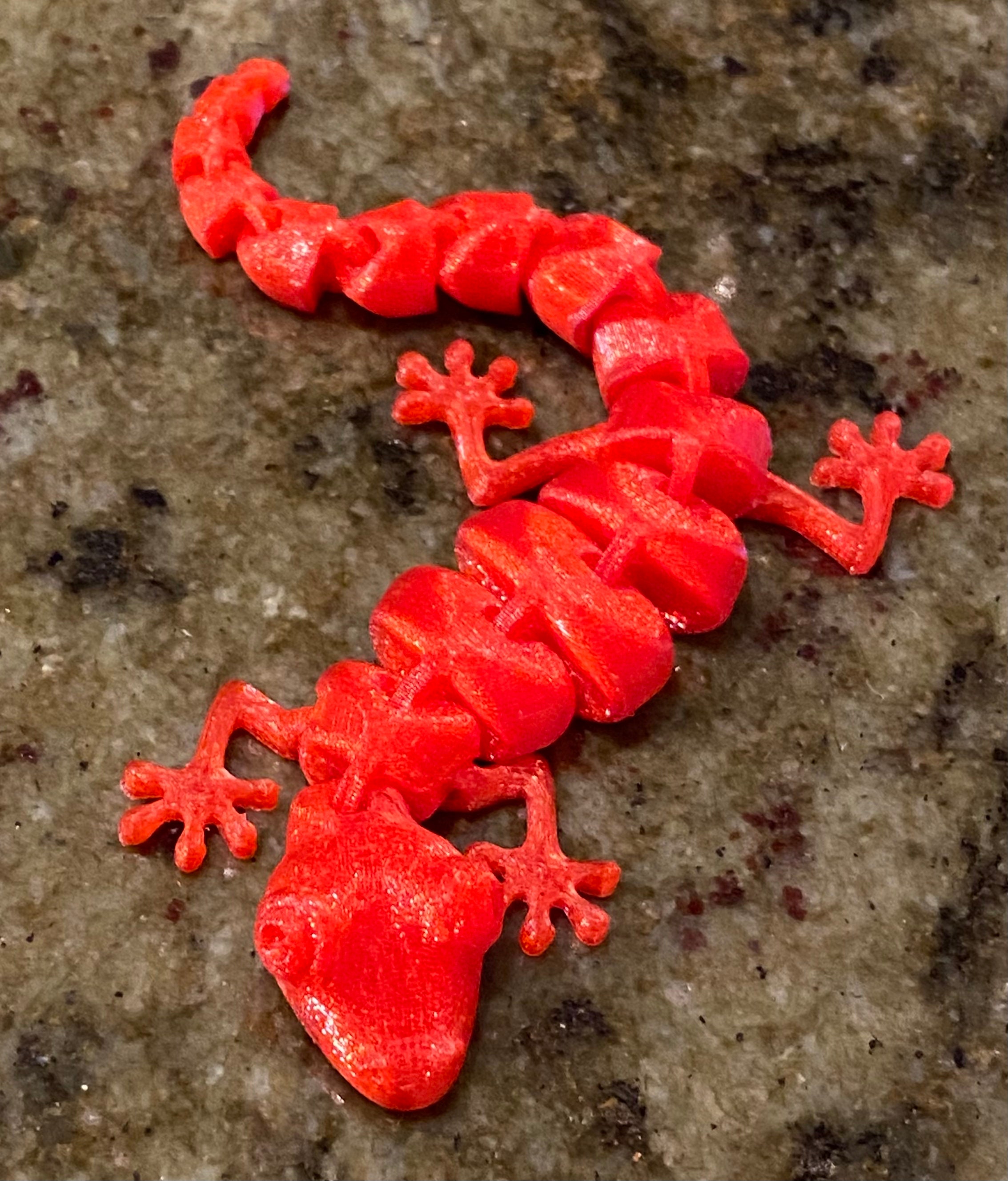 3d Printed Articulated Lizard | Etsy