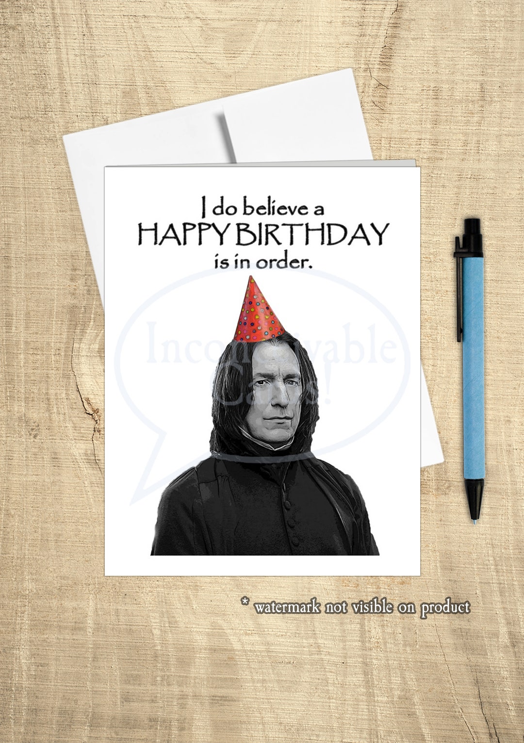 Dark and Brooding Potion Master Card "i Do Believe a Happy Birthday is ...