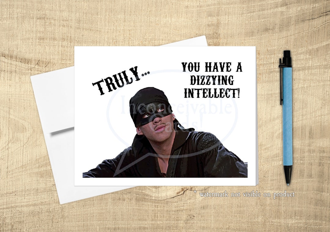 Princess "you Have a Dizzying Intellect" Card, Thinking of You, Any ...