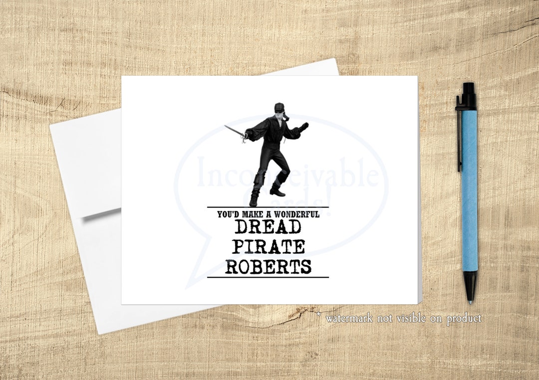 Funny Dread Pirate Roberts Card, Princess Bride Fan - Etsy