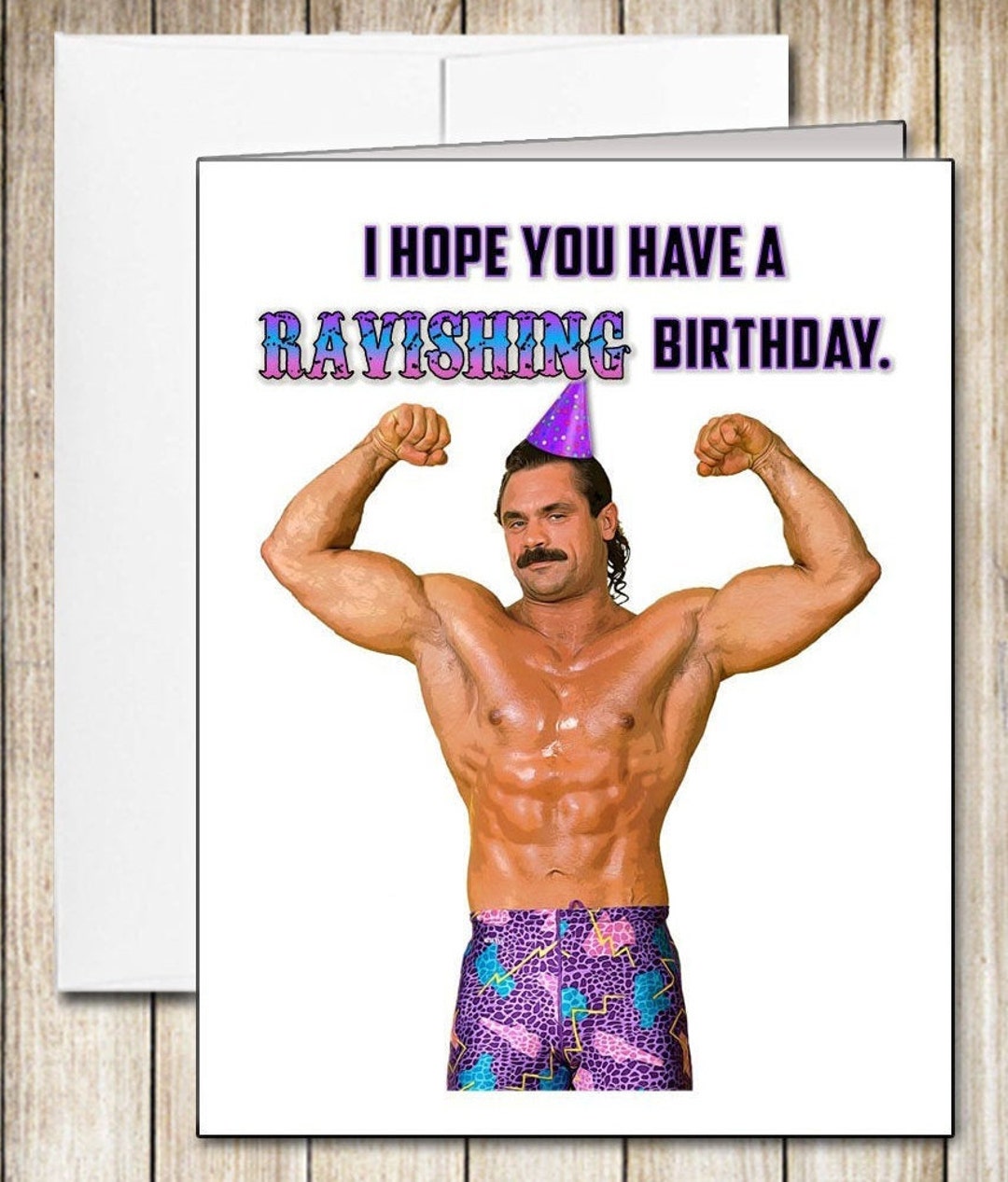 Pro Wrestling Ravishing Birthday Card 80s Cult Classic - Etsy UK