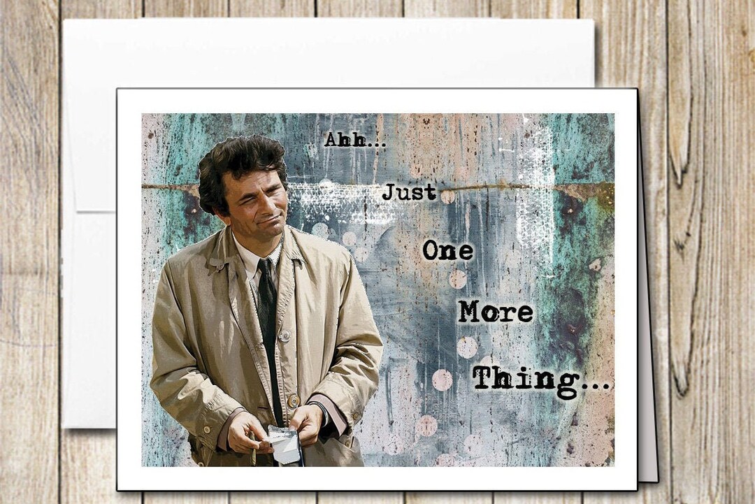 Columbo Funny Birthday Card TV Detective Card Retro 80s - Etsy UK