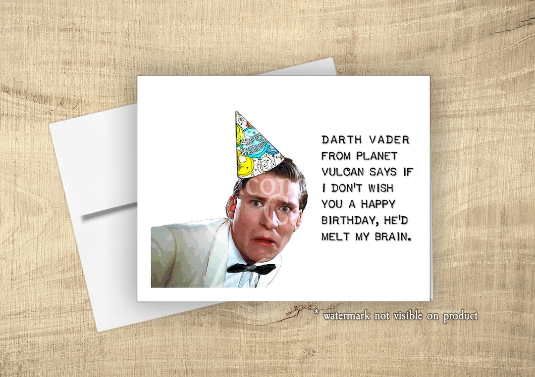 George Mcfly Birthday Card Birthday Greeting Card - 80s Cult Classic ...