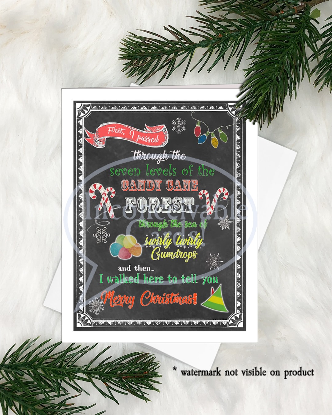 Buddy the Elf Candy Cane Forest - Etsy