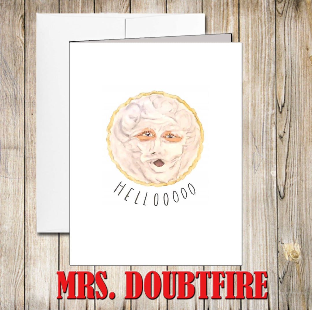 HELLO Mrs. Doubtfire Funny Card for Any Occasion Robin - Etsy