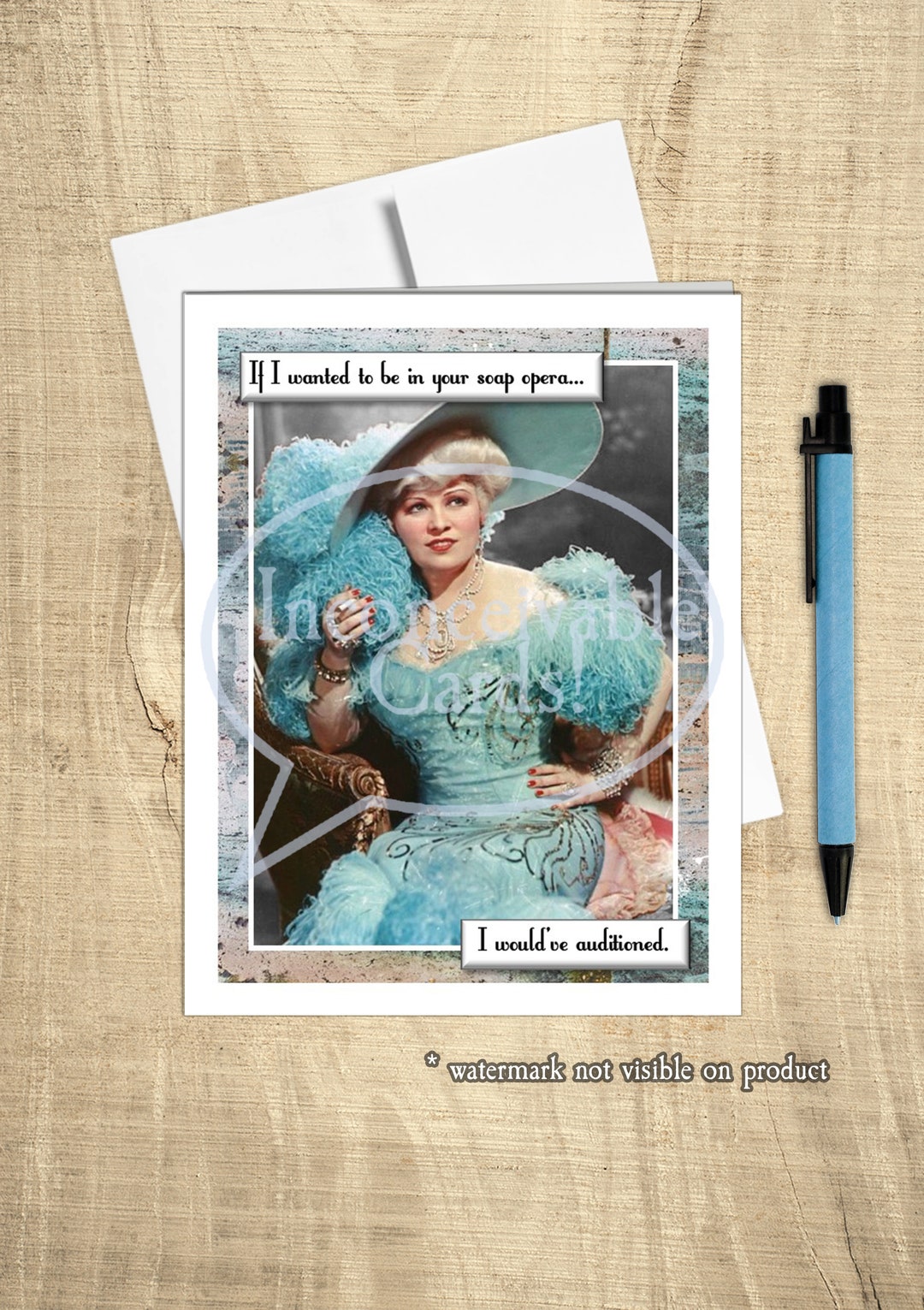 Soap Opera Card, Funny Retro Card, Card for Frenemy, Birthday Card, All ...