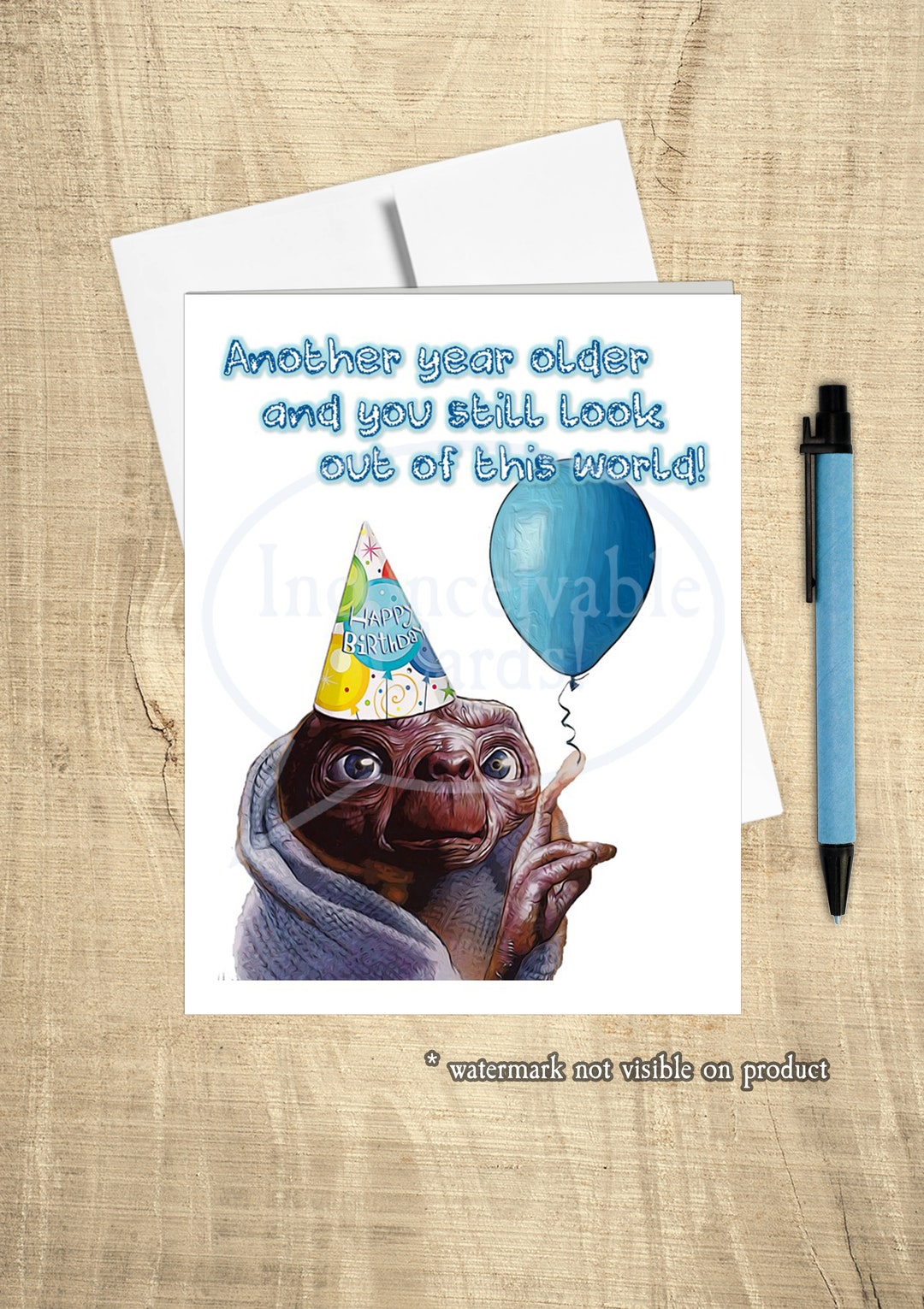 Funny Out of This World Birthday Card! Alien Birthday Card, Extra ...